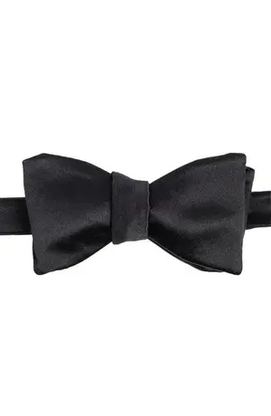 BROOKLYN BRIGADE Brooklyn Brigade Solid Satin Bow Tie Black