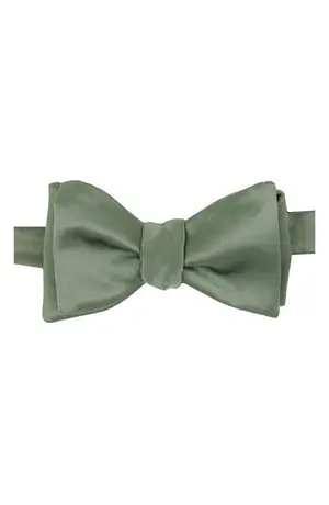 BROOKLYN BRIGADE Solid Satin Bow Tie - Sage