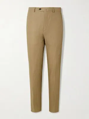 Loro Piana Carlo Straight-leg Linen-twill Trousers