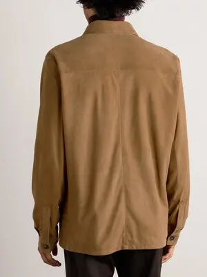 Loro Piana Suede Overshirt - Brown