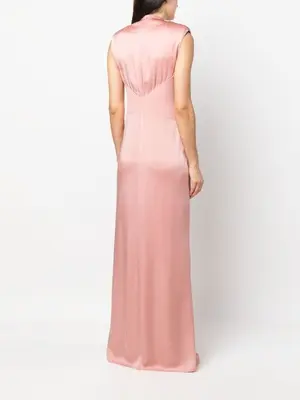 Max Mara Twist-front V-neck Maxi Dress