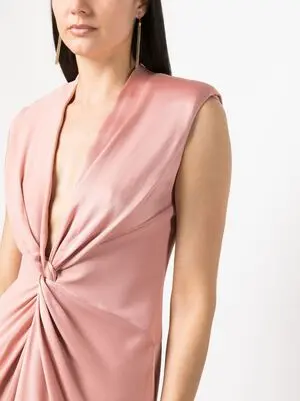 Max Mara Twist-front V-neck Maxi Dress
