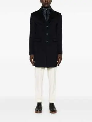 Herno Layered Single-breasted Coat - Blue