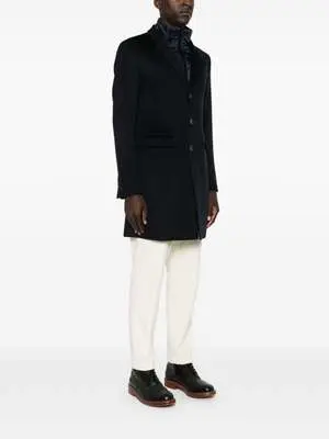 Herno Layered Single-breasted Coat - Blue