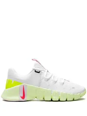 Nike Free Metcon Barely Volt/pink Foam Sneakers - White