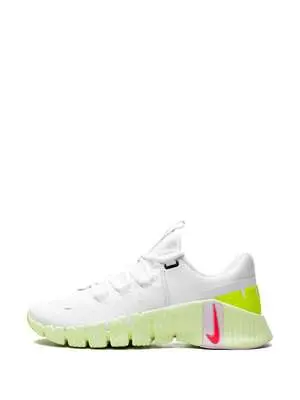 Nike Free Metcon Barely Volt/pink Foam Sneakers - White