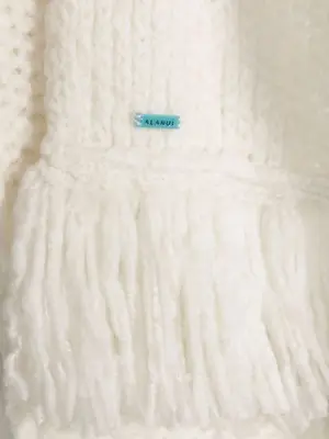 Alanui Finest Chunky-knit Scarf - White