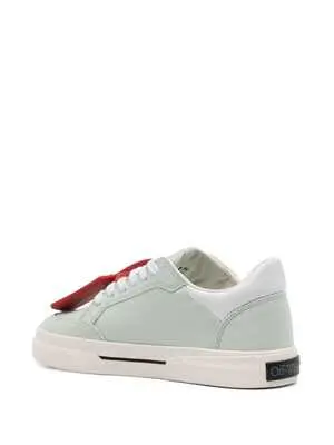 Off-White Low Vulcanized Canvas Sneakers - Green