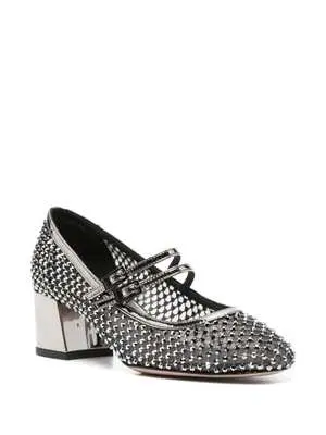 LE SILLA 50mm Danielle Mary Jane Pumps - Silver