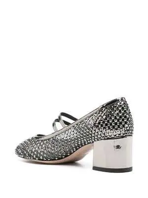 LE SILLA 50mm Danielle Mary Jane Pumps - Silver