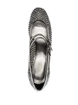 LE SILLA 50mm Danielle Mary Jane Pumps - Silver