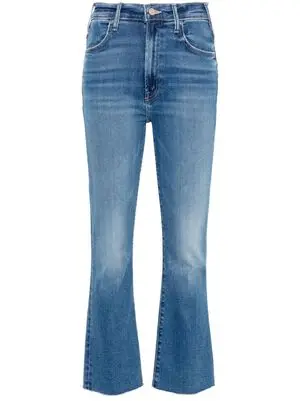 MOTHER The Hustler Ankle Fray Bootcut Jeans - Blue