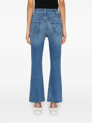 MOTHER The Hustler Ankle Fray Bootcut Jeans - Blue