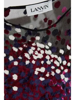 LANVIN Semi-sheer Long-sleeve Top