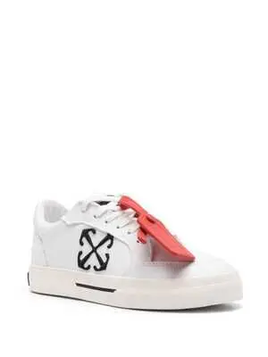 Off-White Low Vulcanized Canvas Sneakers - White