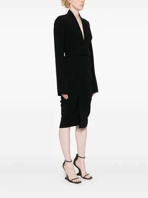 Rick Owens Tie-fastening Crepe Wrap Dress