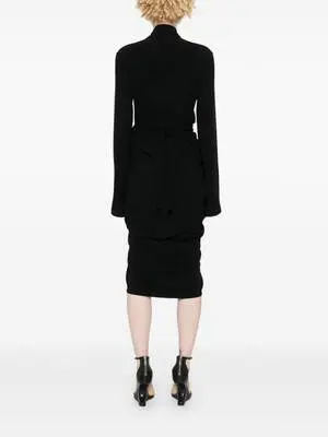 Rick Owens Tie-fastening Crepe Wrap Dress