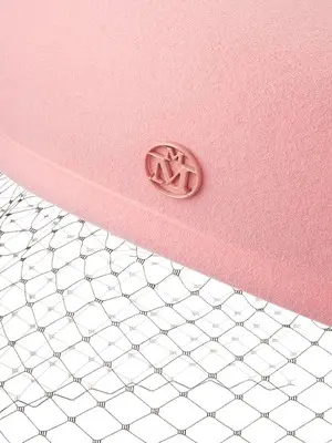 MAISON MICHEL Bonnie Veil Beret - Pink