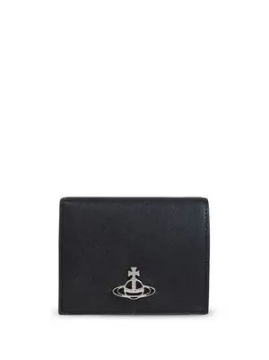 VIVIENNE WESTWOOD Bi-fold Logo Plaque Wallet - Black