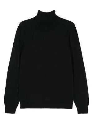 NUUR Roll-neck Merino Jumper - Black