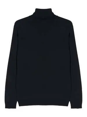 NUUR Roll-neck Merino Jumper - Blue