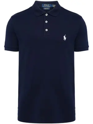 Polo Ralph Lauren Logo-embroidered Short-sleeve Polo Shirt - Blue