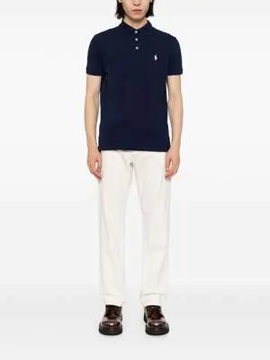 Polo Ralph Lauren Logo-embroidered Short-sleeve Polo Shirt - Blue
