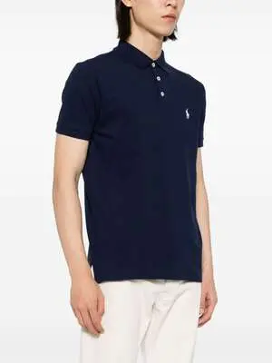 Polo Ralph Lauren Logo-embroidered Short-sleeve Polo Shirt - Blue