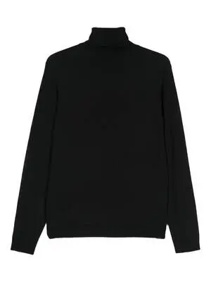 NUUR Roll-neck Merino Jumper - Black