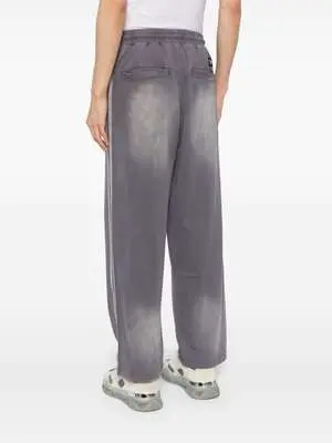 FIVE CM Faded-effect Cotton Track Pants