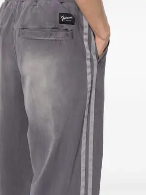 FIVE CM Faded-effect Cotton Track Pants