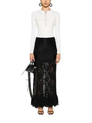 Rabanne Fine-ribbed Lace-up Top