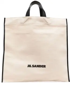 JIL SANDER Border Book Tote - White