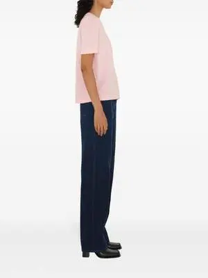 Burberry Logo Embroidered T-shirt - Pink