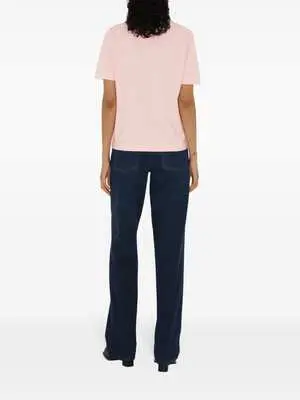 Burberry Logo Embroidered T-shirt - Pink