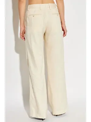 Helmut Lang Pleated Wide-leg Trousers