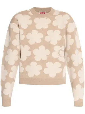 Kenzo Patterned Logo Sweater - Neutrals