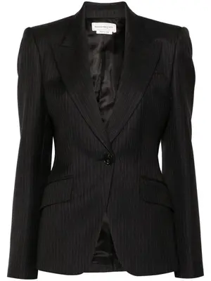 Alexander Mcqueen Straight Hem Blazers For Women