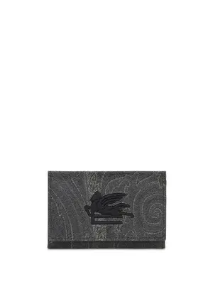 Etro Paisley Cotton-blend Wallet - Black