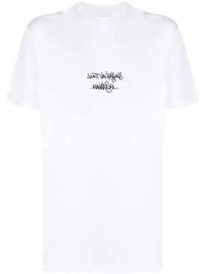 MAHARISHI Distorted Dragon Cotton T-shirt - White