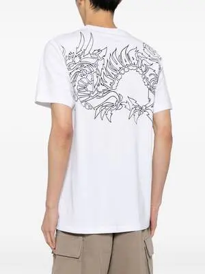 MAHARISHI Distorted Dragon Cotton T-shirt