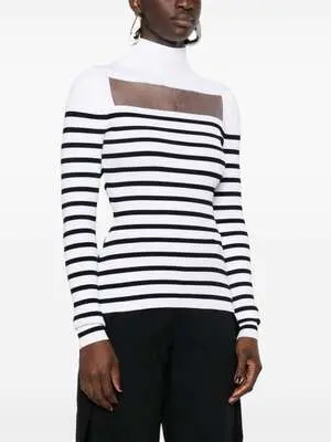 JEAN PAUL GAULTIER Marinière Striped Jumper - White