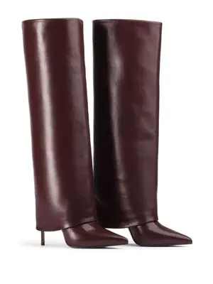 LE SILLA Andy 120mm Layered Leather Boots - Red