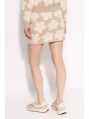 Kenzo Floral Intarsia Knit Skirt - Neutrals