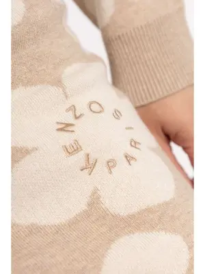Kenzo Floral Intarsia Knit Skirt - Neutrals