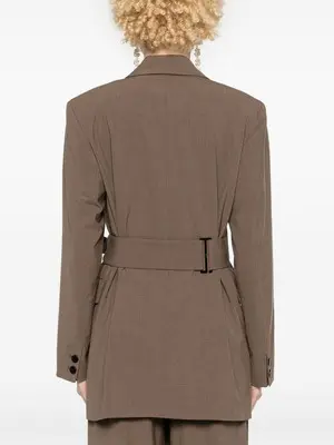 GANNI Knot-belted Wrap Blazer
