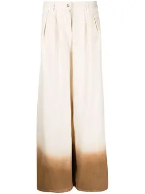 Alanui Gradient Wide Leg Jeans - White