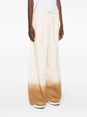 Alanui Gradient Wide Leg Jeans - White