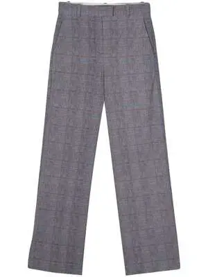 Tattersall/windowpane Checks Pants For Women