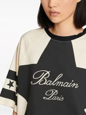 Balmain Logo Cotton T-shirt - Beige
